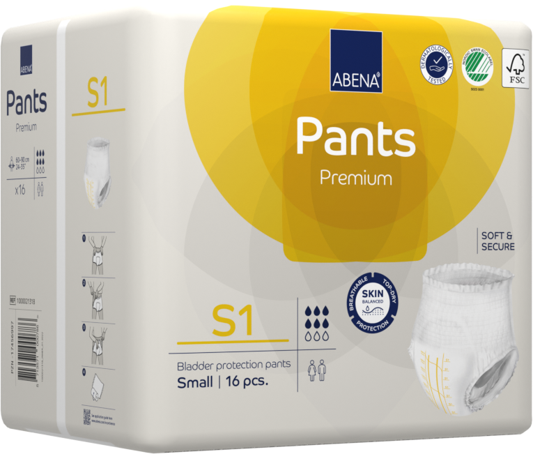 Abena Pants S1 | Pull Up Style Incontinence Pant Small, Light ...